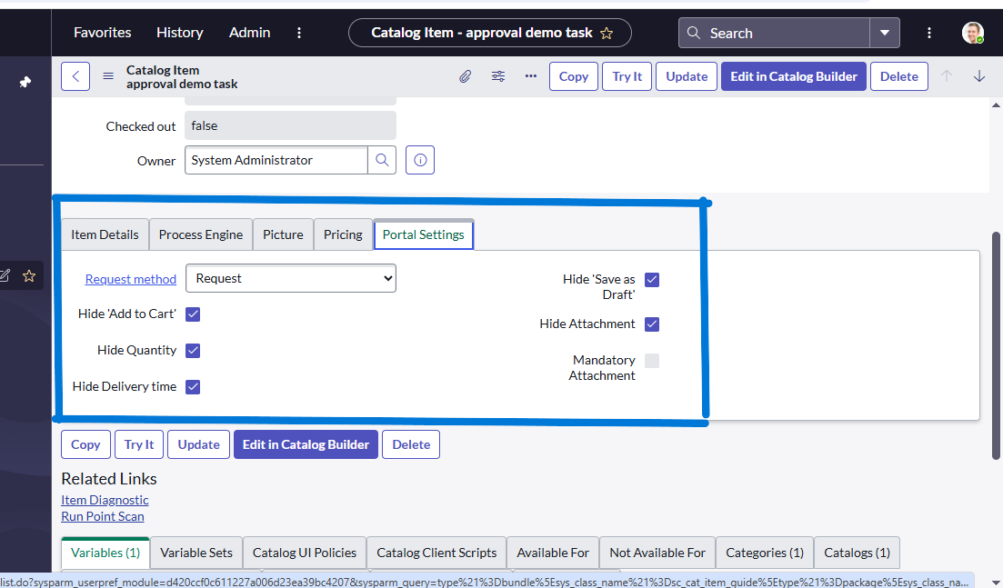 portal settings - ServiceNow Community